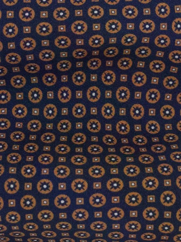 Boggi Milano Tie Medallion-pattern Silk - Orange