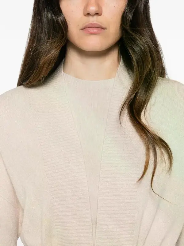 VELA SHOP Ribbed-trim Open-front Cardigan