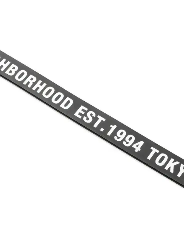 NEIGHBORHOOD Logo-print Leather Dog Leash - Black
