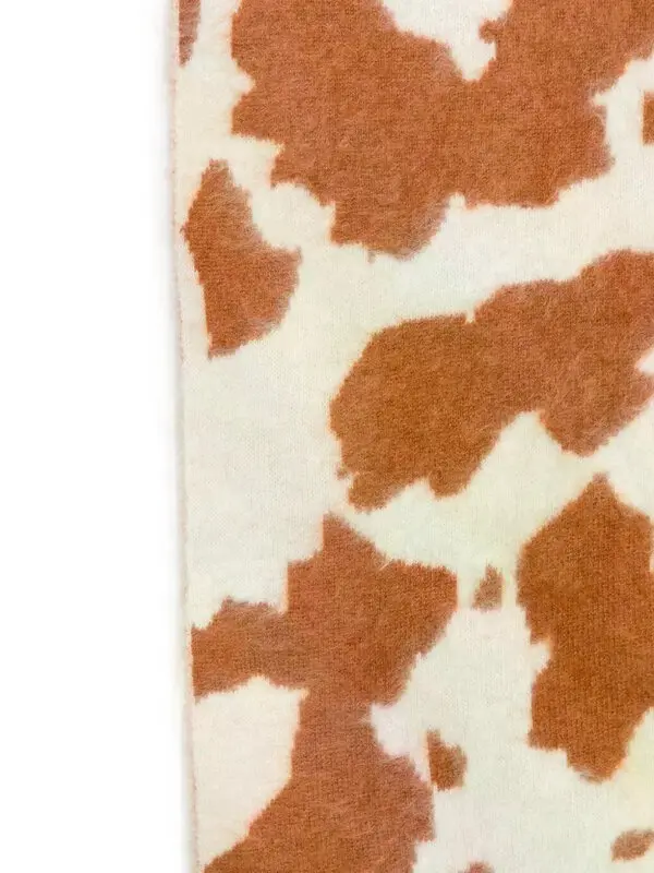 Guest In Residence Cow-print Triangular Scarf