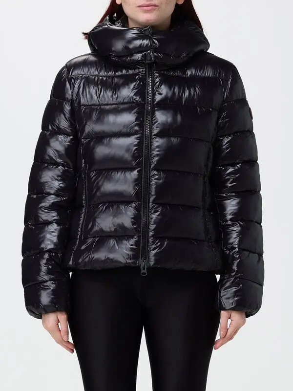 SAVE THE DUCK Cosmary Short Quilted Nylon Puffer Jacket With Hood