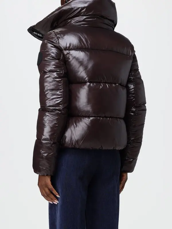 SAVE THE DUCK Short Polyester Puffer Jacket With High Neck And Thermoplume® Padding - Dark