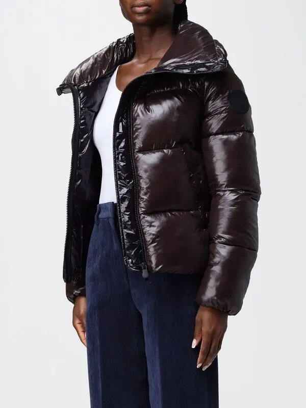 SAVE THE DUCK Short Polyester Puffer Jacket With High Neck And Thermoplume® Padding - Dark