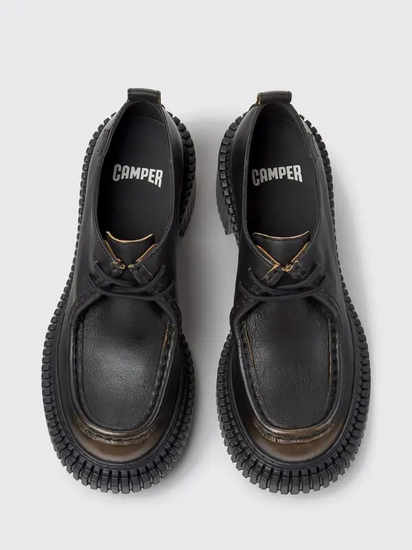 Camper Pix London Derby Shoes In Calfskin With A Chunky Extralight® Sole