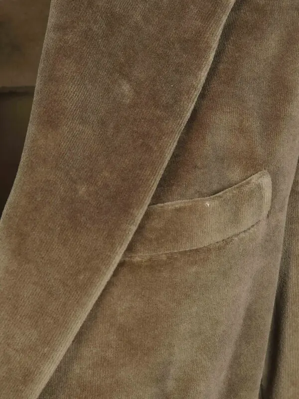 CIRCOLO 1901 Single-breasted Velvet Blazer With Slit Pockets - Beige