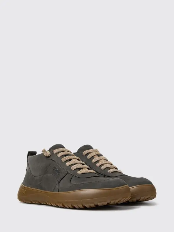 Camper Peu Serra Outdoor Ankle Boots In Nubuck With Vibram Sole - Grey