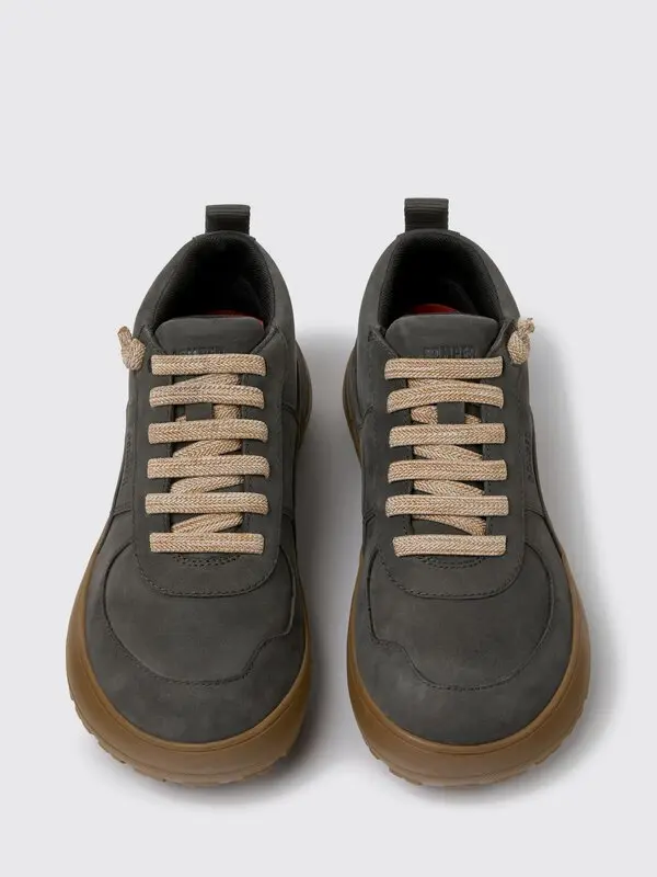 Camper Peu Serra Outdoor Ankle Boots In Nubuck With Vibram Sole - Grey