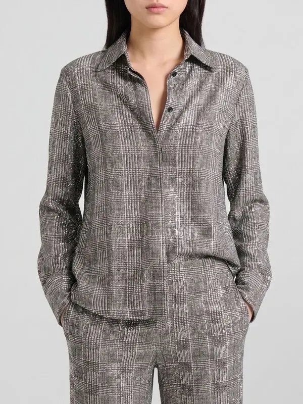 Ermanno Scervino Prince Of Wales Print Viscose Shirt With French Collar