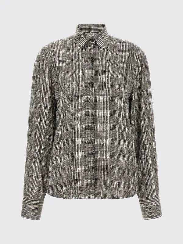 Ermanno Scervino Prince Of Wales Print Viscose Shirt With French Collar