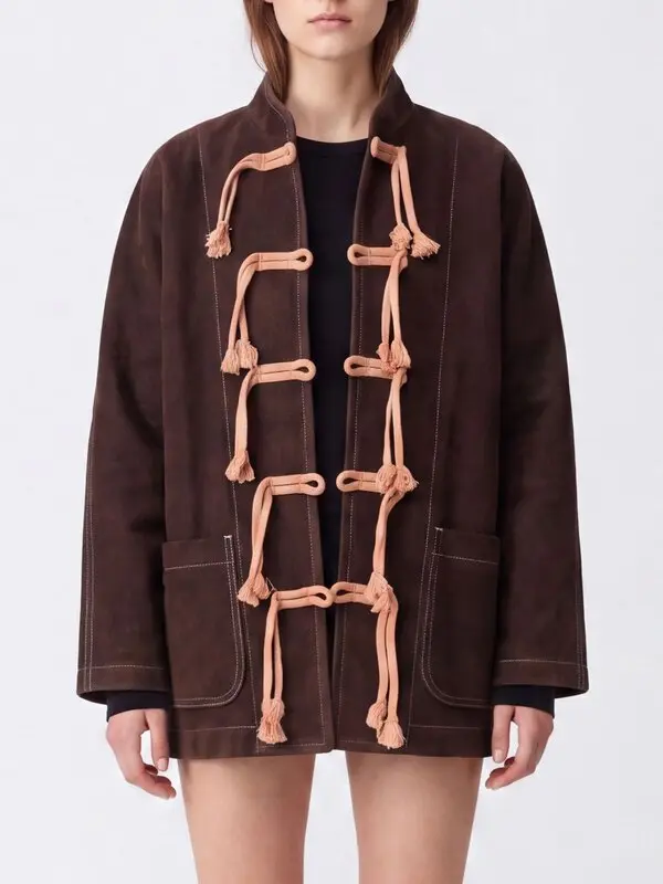 UMA WANG Short Wool Jacket With High Neck And Toggle Closure