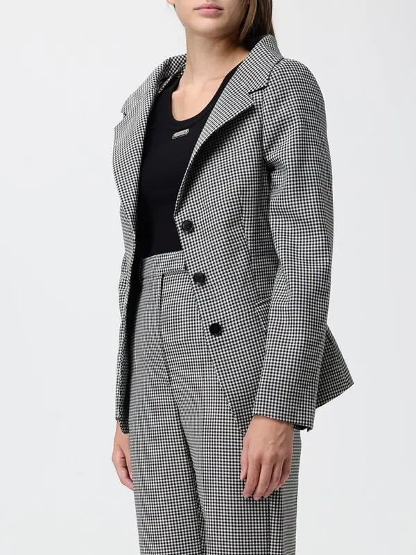 Alexander McQueen Checkered Wool Single-breasted Short Blazer With Peak Lapels