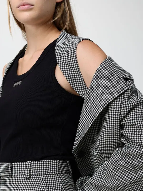 Alexander McQueen Checkered Wool Single-breasted Short Blazer With Peak Lapels