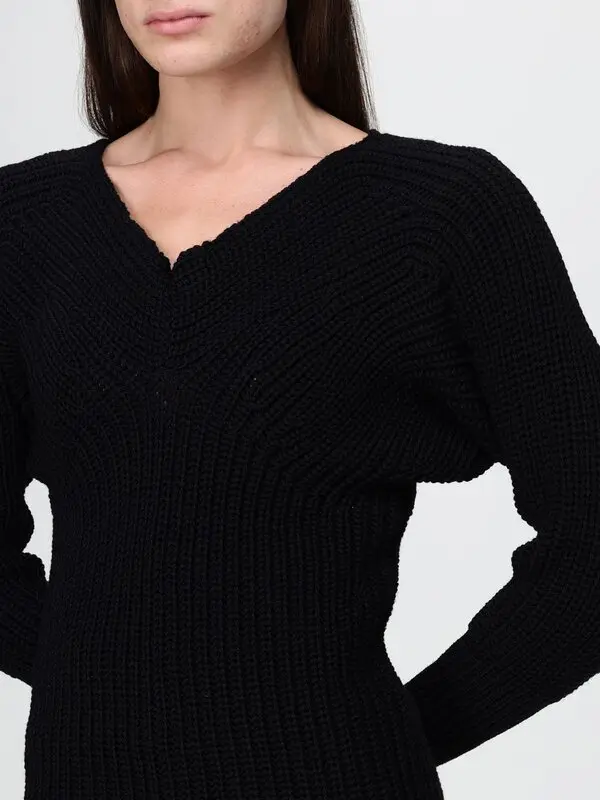 LEMAIRE Pure Wool V-neck Sweater With Ribbed Trims
