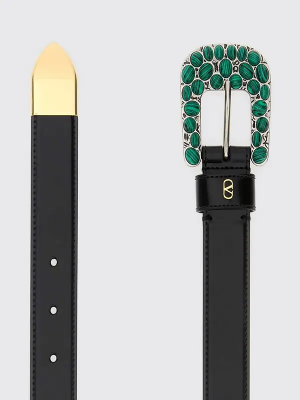 Valentino Garavani Vlogo Signature Belt In Brushed Calfskin Leather