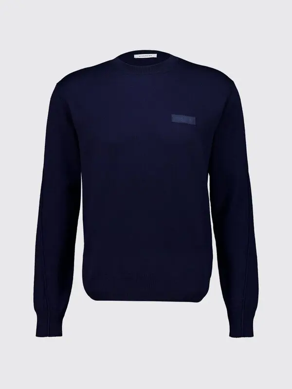 Givenchy Crewneck Pure Wool Sweater With Tonal Logo