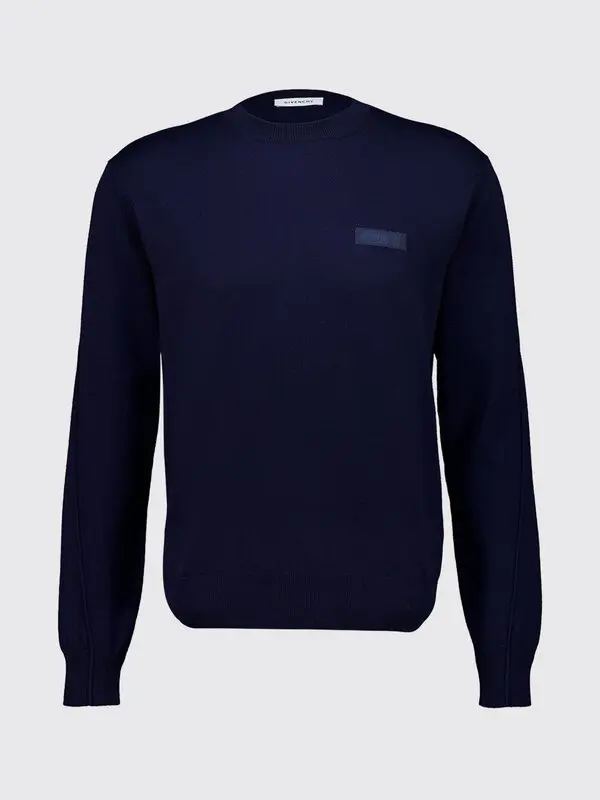 Givenchy Crewneck Pure Wool Sweater With Tonal Logo