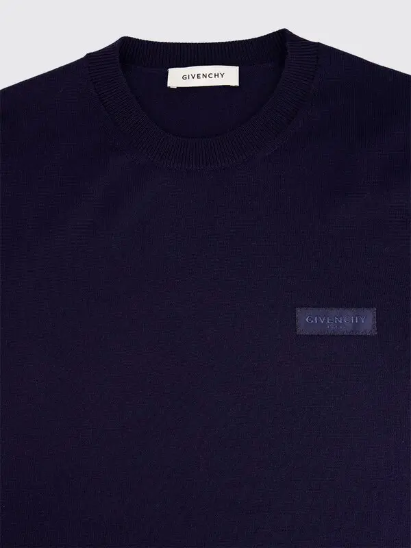 Givenchy Crewneck Pure Wool Sweater With Tonal Logo