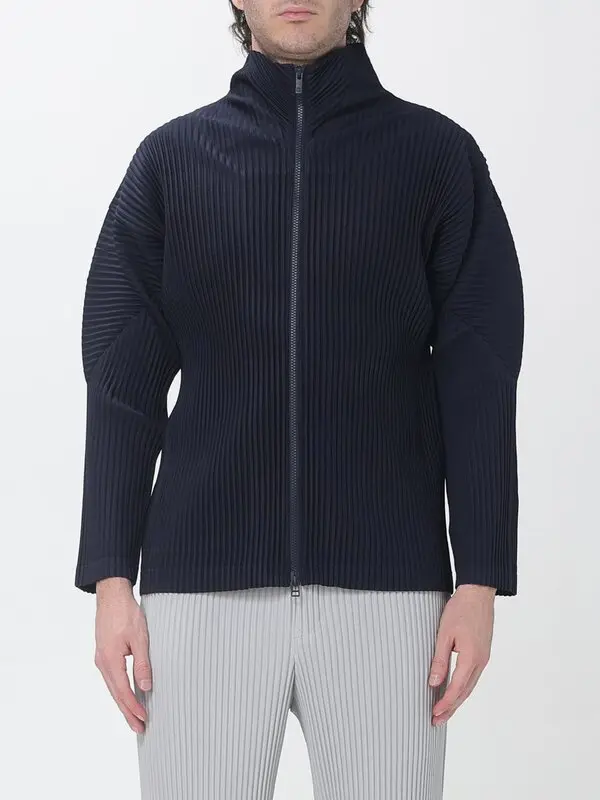Issey Miyake Pleated High-neck Zip-up Homme Plissé Cardigan
