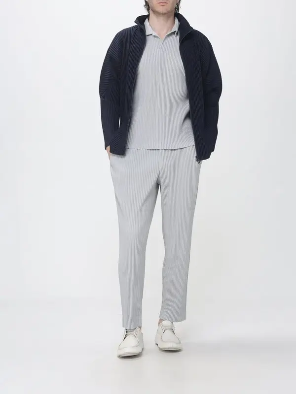 Issey Miyake Pleated High-neck Zip-up Homme Plissé Cardigan