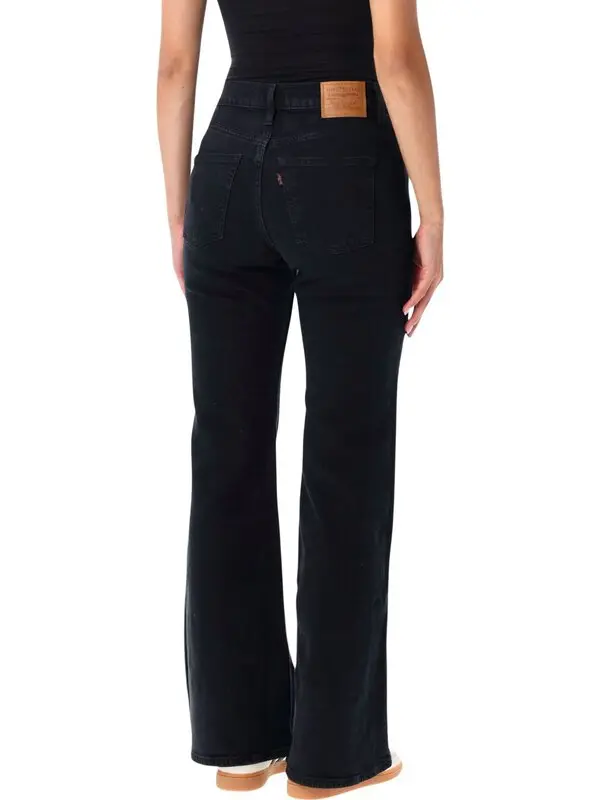 LEVI'S Ribcage High-waisted Flared Jeans In Stretch Denim - Black