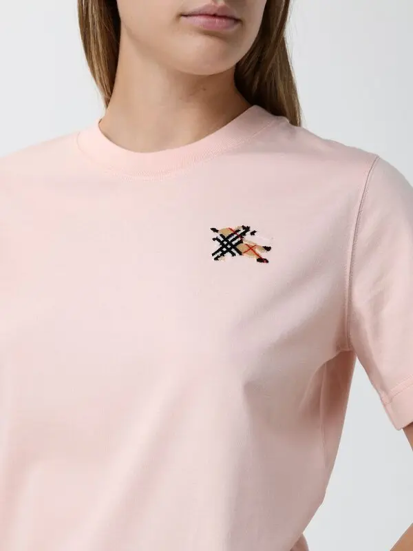 Burberry Equestrian Knight Embroidered Cotton T-shirt