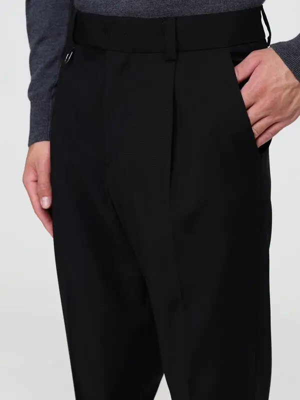 PAOLO PECORA Slim Fit Pleated Gabardine Tailored Pants