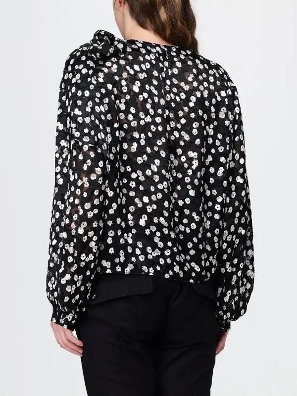 Isabel Marant Étoile Firma Floral Print Silk Blend Blouse With Long Sleeves - Multicolor