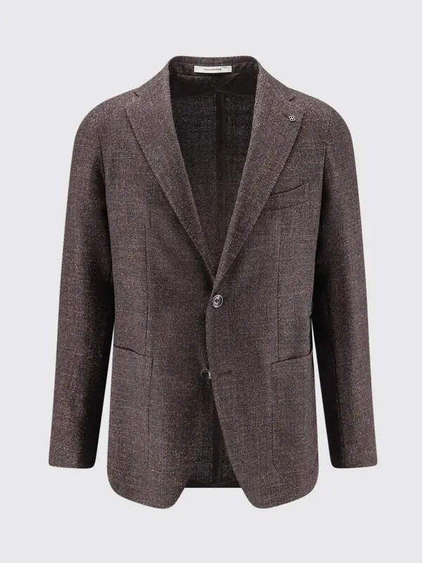 Tagliatore Double-breasted Virgin Wool And Silk Blazer With Peak Lapels