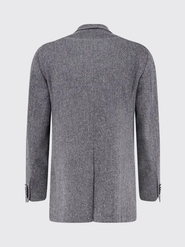 Tagliatore Double-breasted Virgin Wool And Cashmere Blazer With Peak Lapels