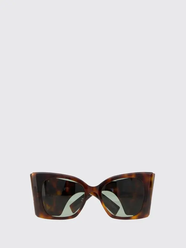 Saint Laurent Cat-eye Tortoiseshell Acetate Sunglasses With Logo - Green