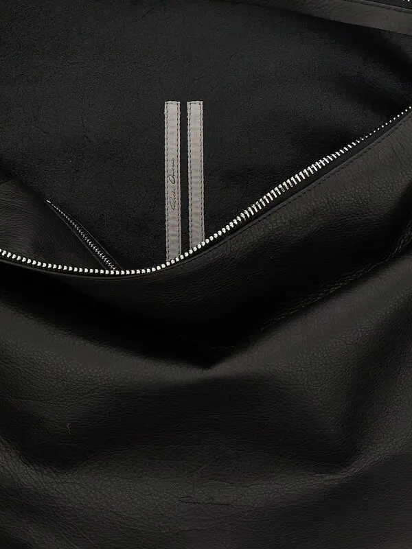 Rick Owens Gemini Calf Leather Tote Bag With Embossed Logo