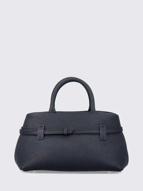 Manu Atelier Le Cambon 25 Handbag In Grained Calf Leather With Double Handle