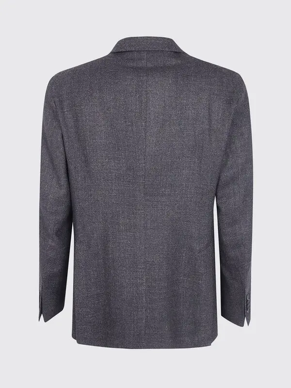 Tagliatore Single-breasted Blazer In Virgin Wool And Silk With Peak Lapels