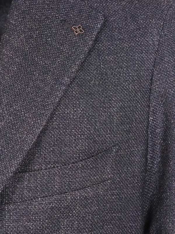Tagliatore Single-breasted Blazer In Virgin Wool And Silk With Peak Lapels