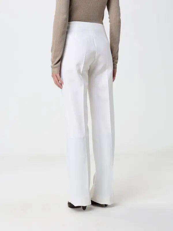Max Mara High-waisted Skinny Trousers In Pure Virgin Wool - White