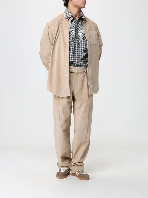 Drole De Monsieur Graphic Print Corduroy Shirt