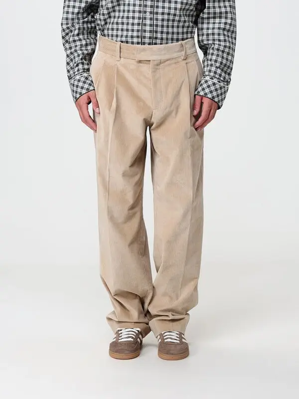 Drole De Monsieur Wide-leg Pleated Corduroy Trousers