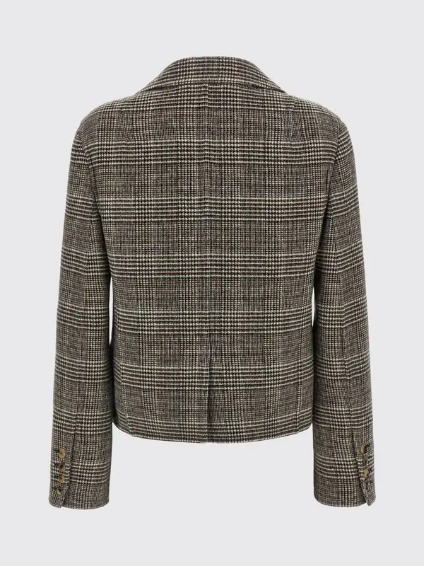 Ermanno Scervino Single-breasted Tartan Wool Blazer