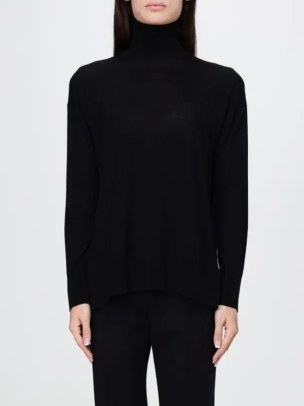 Max Mara Classic Long-sleeved Turtleneck Sweater Crafted In Pure Wool