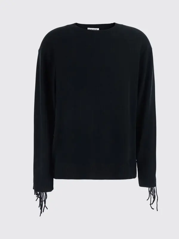 PAROSH P.a.r.o.s.h. Cashmere Crewneck Sweater With Embroidery, Fringes And Dropped Shoulders