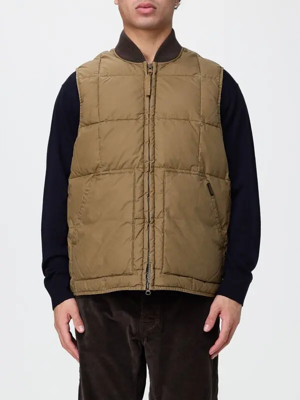 Filson Heritage Quilted Padded Bomber Vest With Embroidered Logo