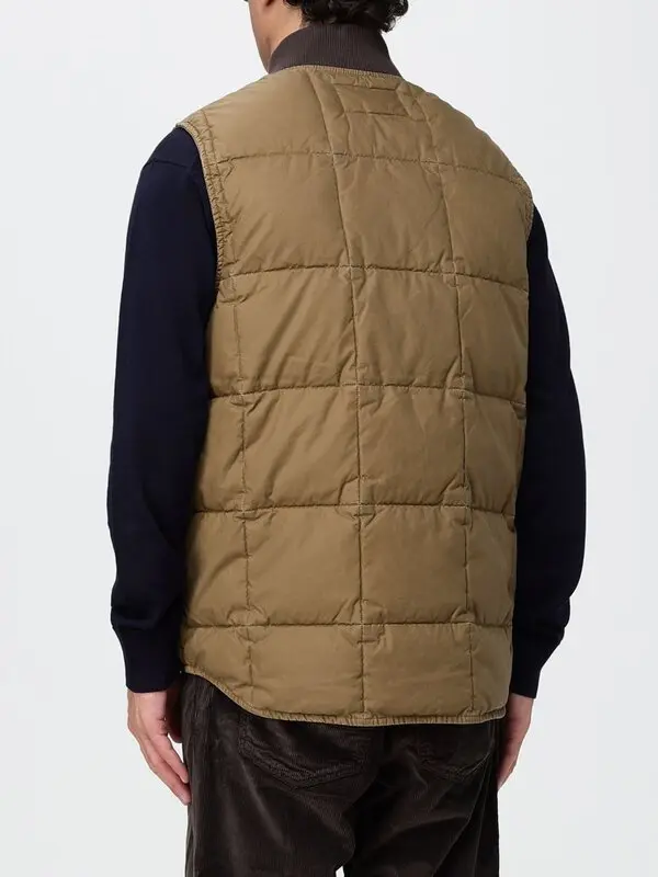 Filson Heritage Quilted Padded Bomber Vest With Embroidered Logo