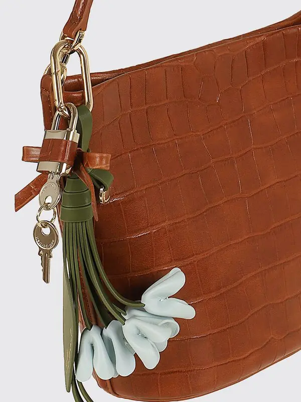 SELF-PORTRAIT Croc-effect Leather Mini Bucket Bag With Top Handle