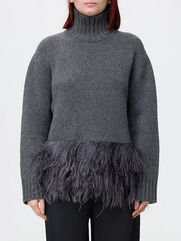 Fabiana Filippi Feather-embellished Alpaca Wool Turtleneck