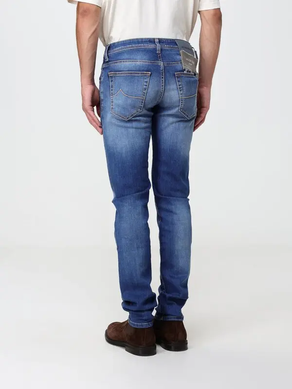 Jacob Cohen Slim Fit Jeans In Cotton Denim With Mid-rise Waist And Five Pockets
