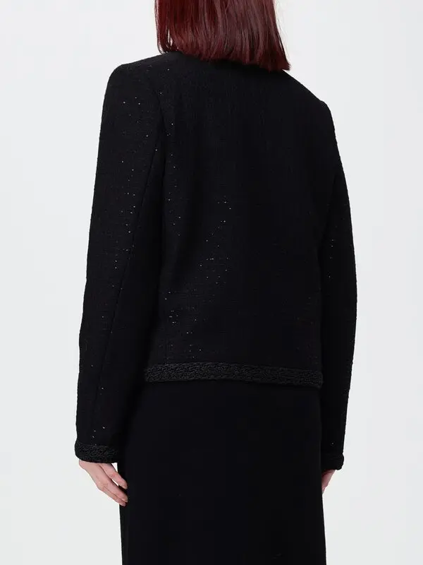 Fabiana Filippi Cropped Wool-blend Blazer With Sequin Embroidery