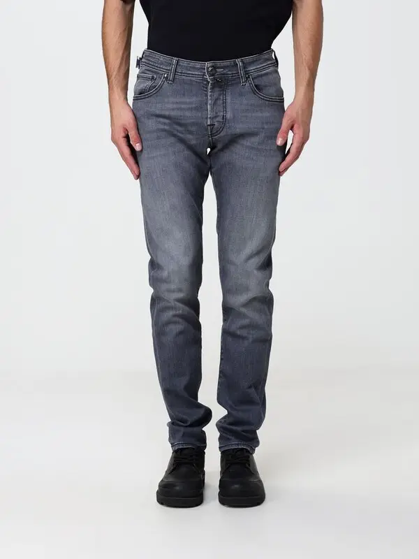 Jacob Cohen Slim Fit Jeans In Cotton Denim With Mid-rise Waist And Five Pockets