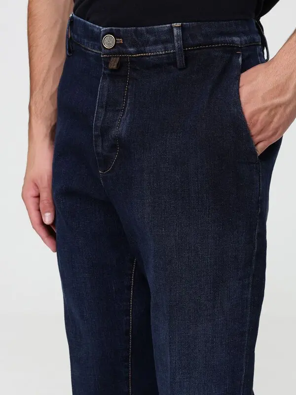 Jacob Cohen Slim Fit Jeans In Cotton With Mid-rise Waist And Slash Pockets