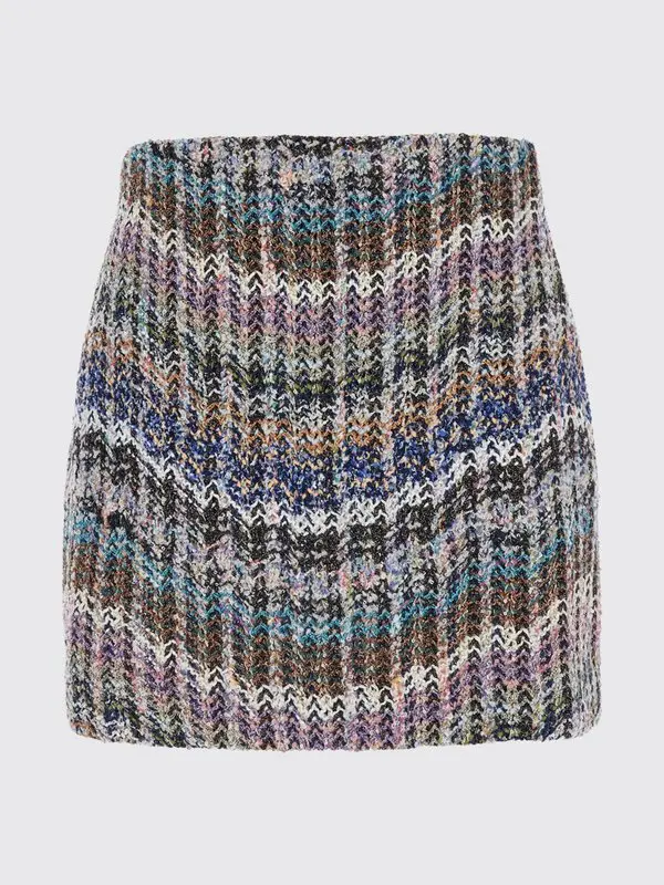 Missoni Striped Wool Blend Knit Mini Skirt With A Slim Fit