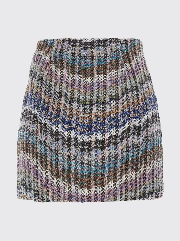 Missoni Striped Wool Blend Knit Mini Skirt With A Slim Fit